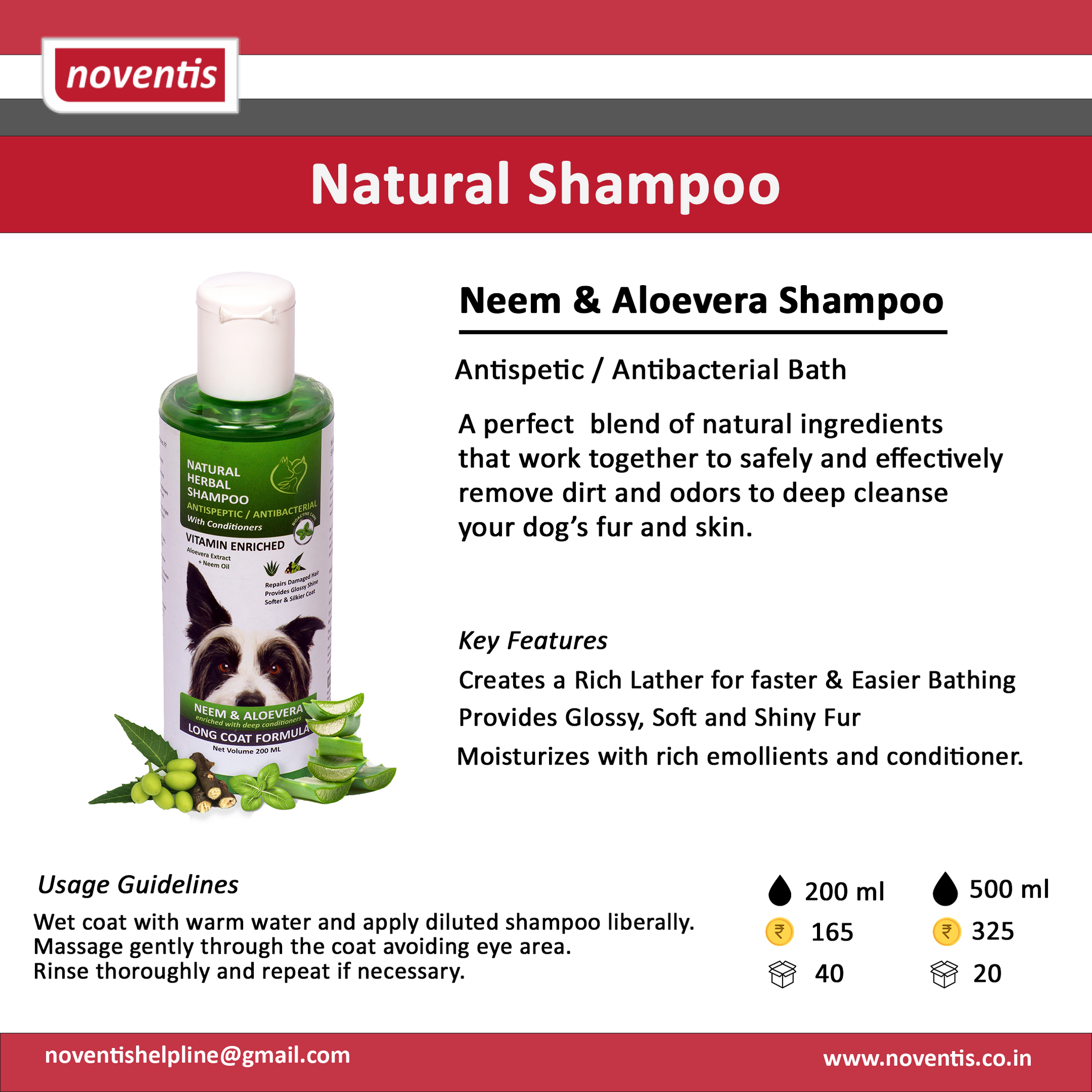 Noventis Natural Neem & Aloevera Shampoo — Noventis Healthcare
